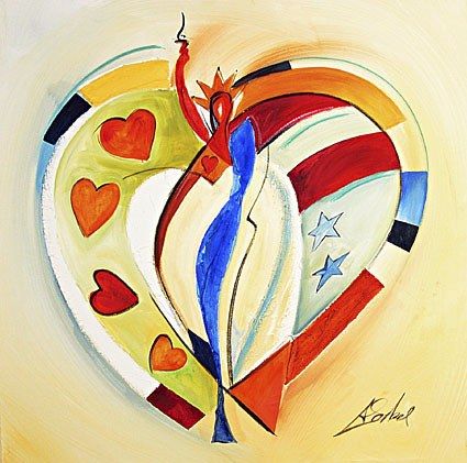 Alfred Gockel AMERICAN HEARTS I Painting - iPaintingsforsale.com