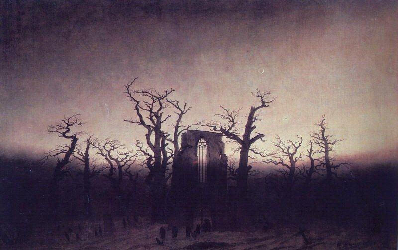 Caspar David Friedrich Woman before the Rising Sun Painting ...