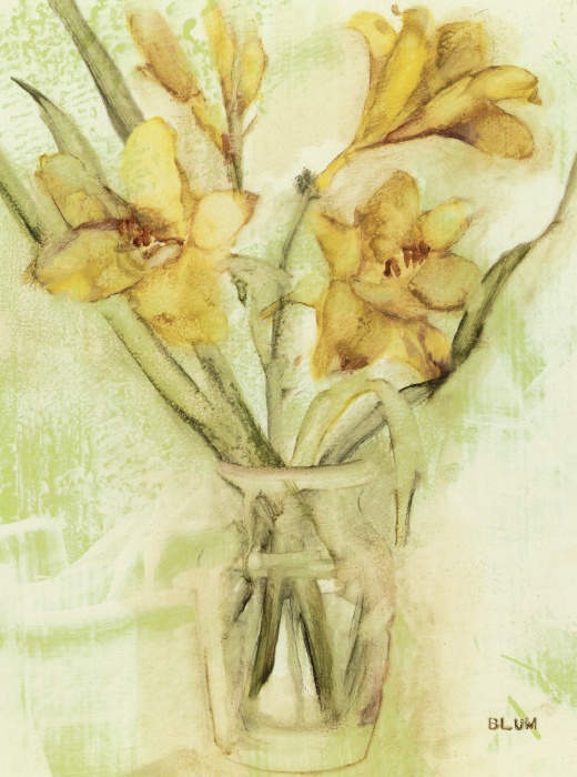 Cheri Blum Vase of Day Lilies II Painting - iPaintingsforsale.com