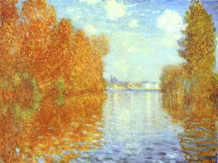 Claude Monet Autumn at Argenteuil Painting - iPaintingsforsale.com