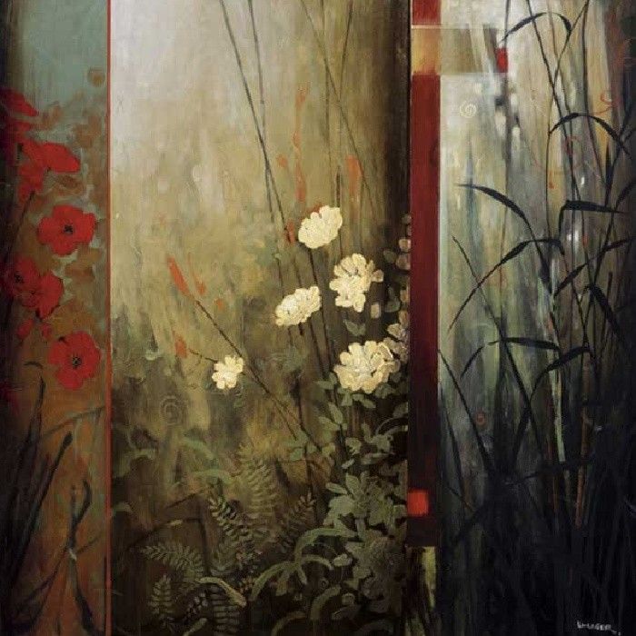 Don Li-Leger Rainforest Poppies Painting - iPaintingsforsale.com