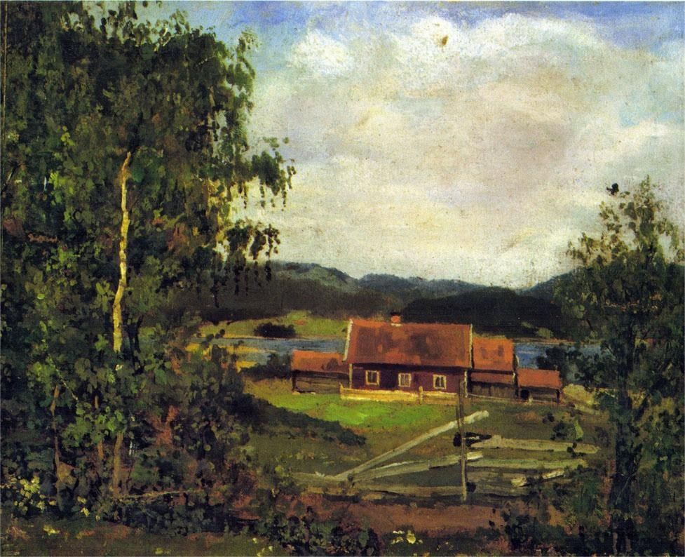 Edvard Munch Landscape_ Maridalen by Oslo Painting - iPaintingsforsale.com
