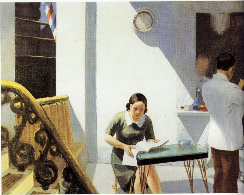 Edward Hopper The Barber Shop Painting - iPaintingsforsale.com