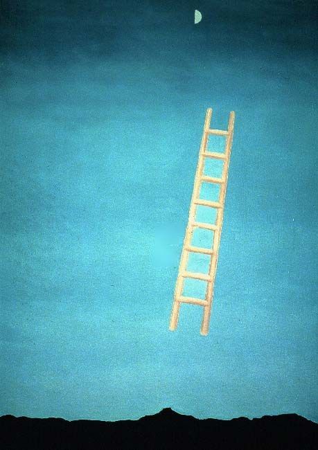 Georgia O'Keeffe Ladder to the Moon Painting - iPaintingsforsale.com