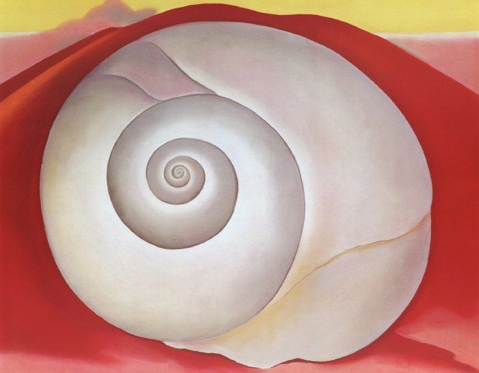 Georgia O'Keeffe White Shell With Red c. 1938 Painting ...