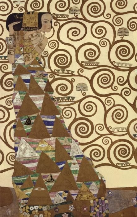 Gustav Klimt Expectation (gold foil) Painting - iPaintingsforsale.com