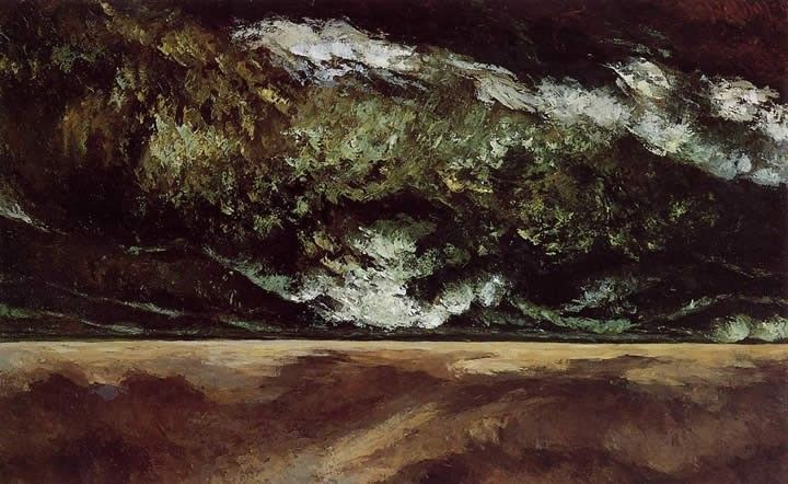 Gustave Courbet The Angry Sea Painting - iPaintingsforsale.com