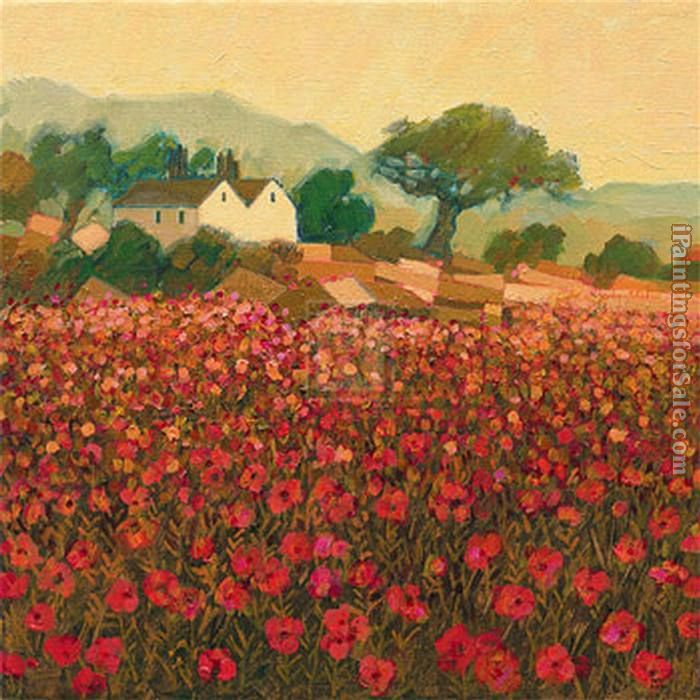 Hazel Barker Poppy Field near Aix-En-Provence Painting ...