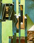 Juan Gris Harlequin with Guitar Painting - iPaintingsforsale.com