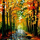 Leonid Afremov AUTUMN ELEGY Painting - iPaintingsforsale.com