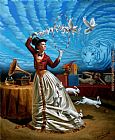 Michael Cheval Swansophone Elegy Painting 50% off - iPaintingsforsale.com