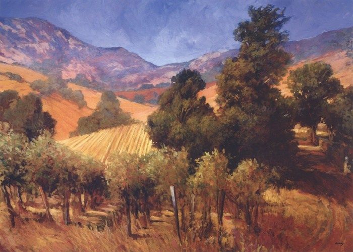 Philip Craig Southern Vineyard Hills Painting - iPaintingsforsale.com