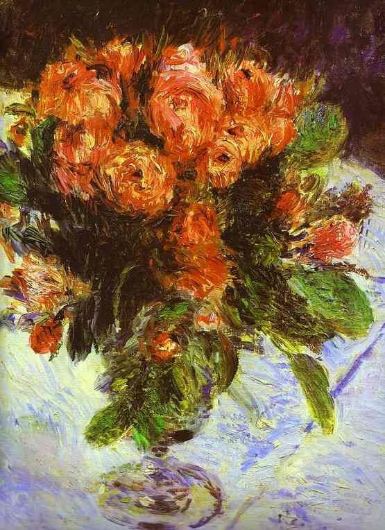 Pierre Auguste Renoir Roses Painting - iPaintingsforsale.com