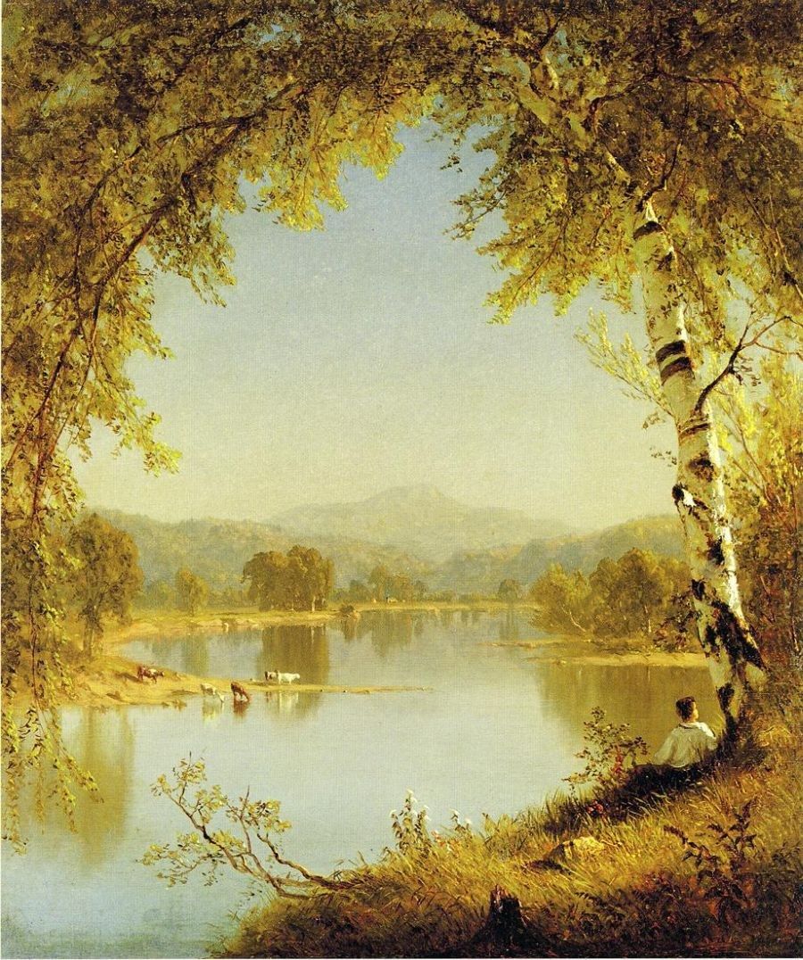 Sanford Robinson Gifford Summer Idyll Painting - iPaintingsforsale.com