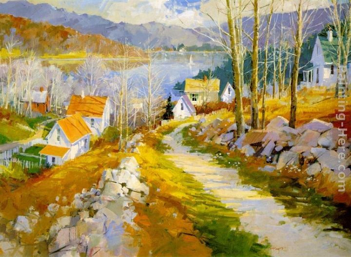 Songer Steve Spring Comes To The Lake Painting - iPaintingsforsale.com