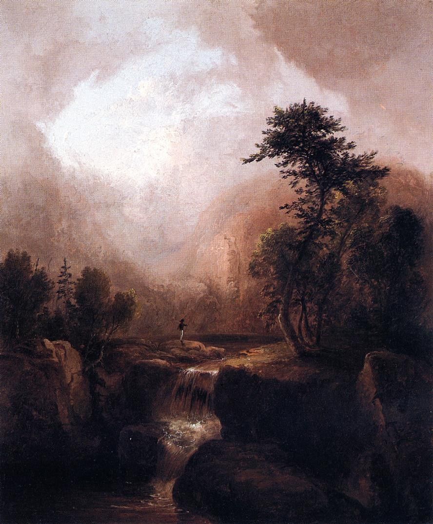 Thomas Doughty Landscape with Waterfall Painting - iPaintingsforsale.com