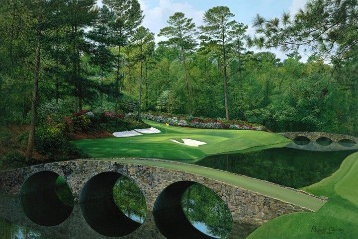 Unknown Artist 12th-hole-augusta-golden-bell Painting ...