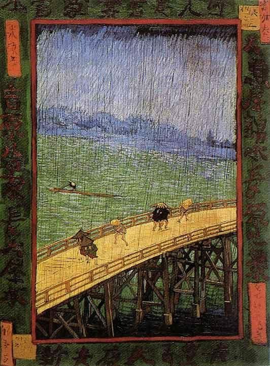 Vincent van Gogh Bridge in the Rain Painting - iPaintingsforsale.com