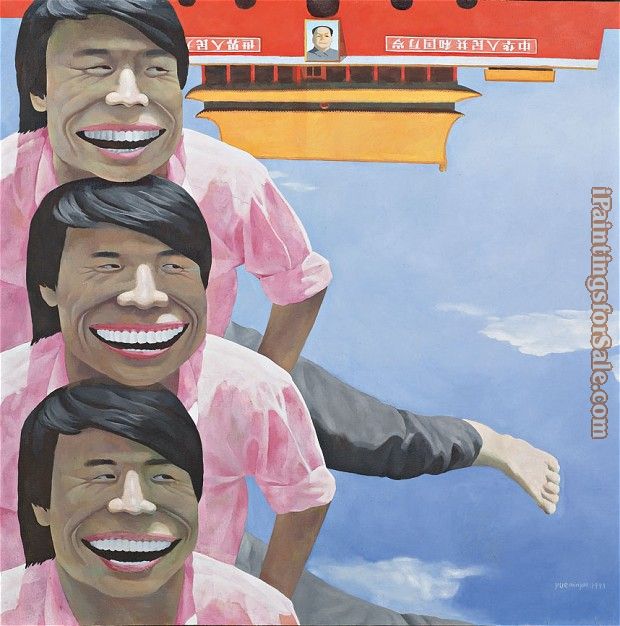 Yue Minjun Flying Painting - iPaintingsforsale.com