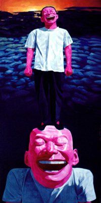 Yue Minjun Untitled-3 Painting - iPaintingsforsale.com