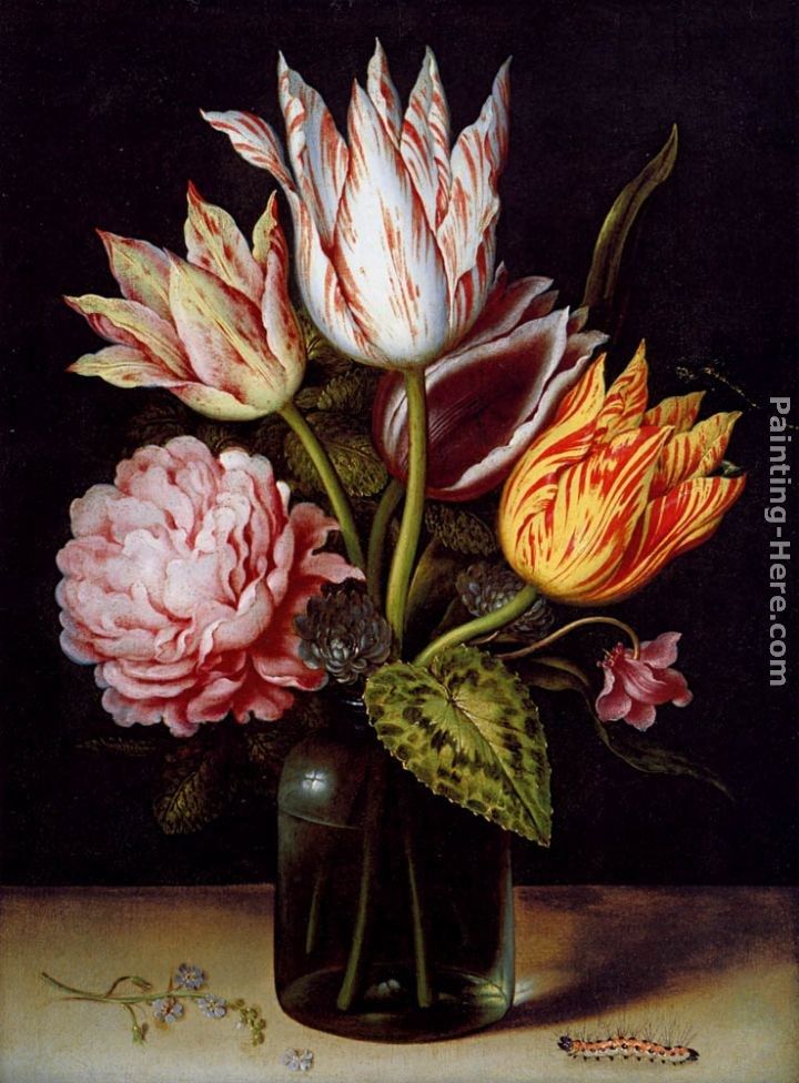 Ambrosius Bosschaert the Elder A Still Life With A Bouquet Of Tulips, A ...
