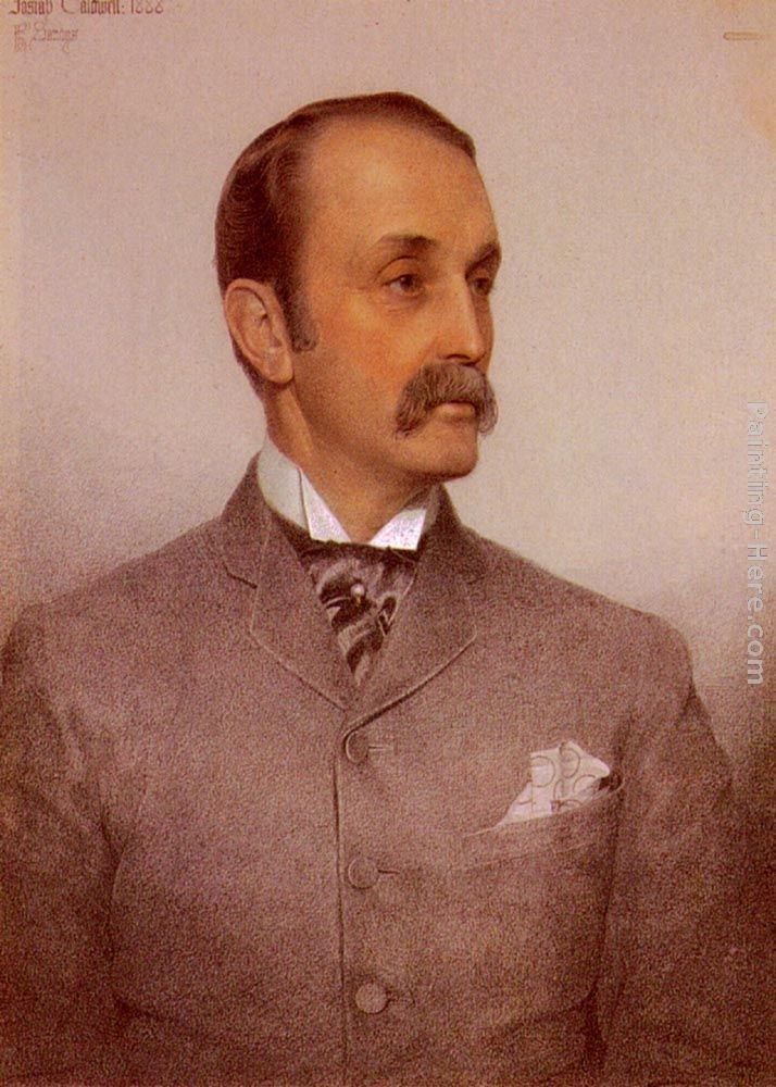 Anthony Frederick Sandys Portrait Of Josiah Caldwell Painting ...