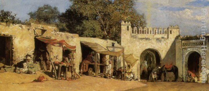 Benjamin Jean Joseph Constant An Arab Market Painting ...