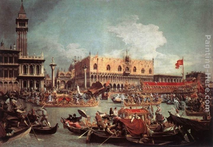 Canaletto The Bucintoro Returning to the Molo on Ascension Day Painting ...