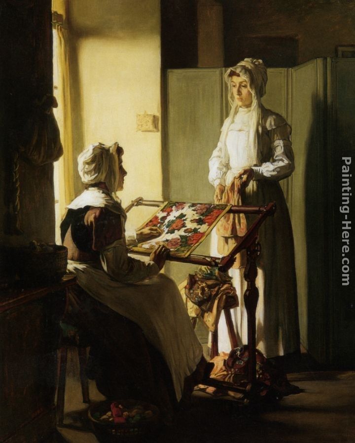 Claude Joseph Bail Early Morning Conversation Painting ...