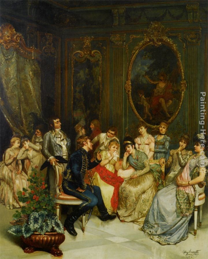 Ettore Simonetti A Captive Audience Painting - iPaintingsforsale.com