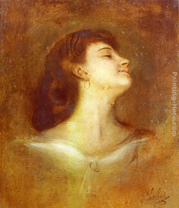 Franz von Lenbach Portrait Of A Lady In Profile Painting ...