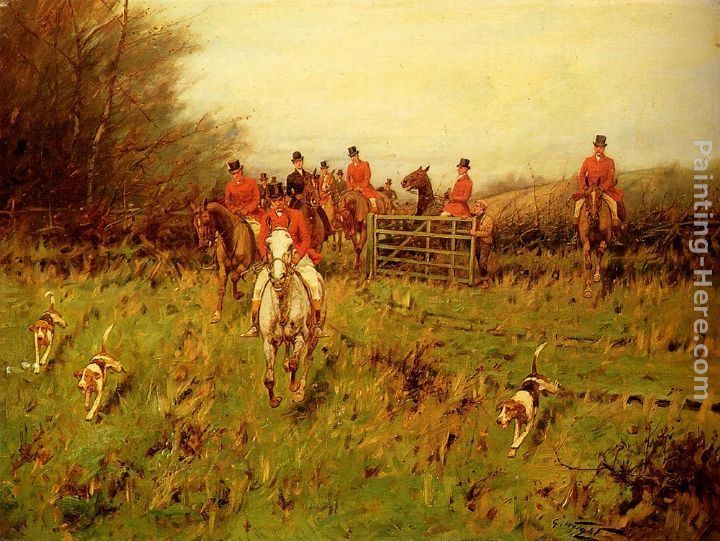 George Wright The Hunt Painting - iPaintingsforsale.com