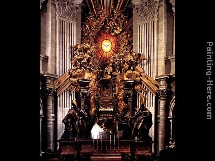 Gian Lorenzo Bernini The Chair of Saint Peter Painting ...