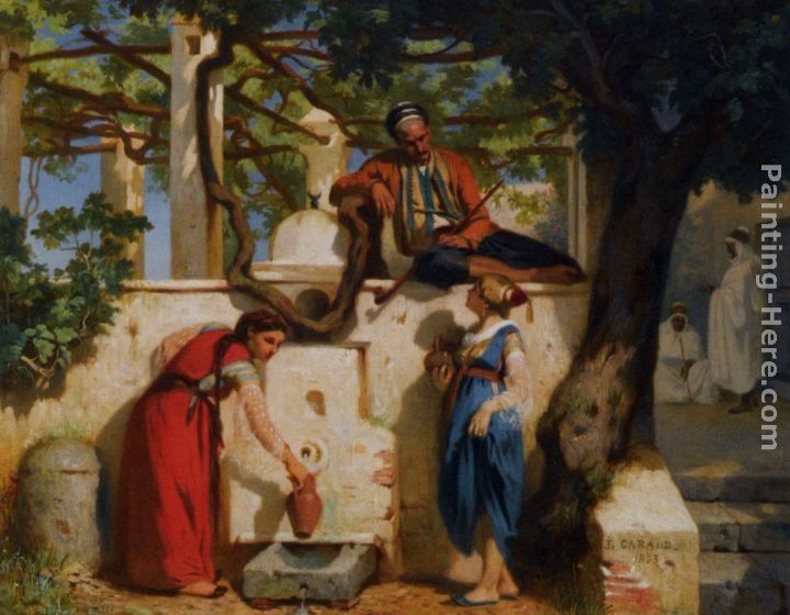 Joseph Caraud Marie Antoinette and Louis XVI in the Garden of the ...
