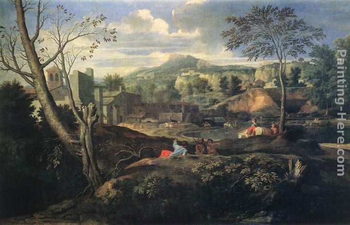 Nicolas Poussin Ideal Landscape Painting - iPaintingsforsale.com