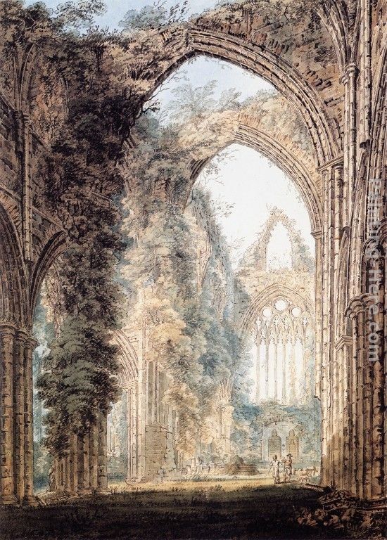 Thomas Girtin Interior of Tintern Abbey looking toward the West Window ...