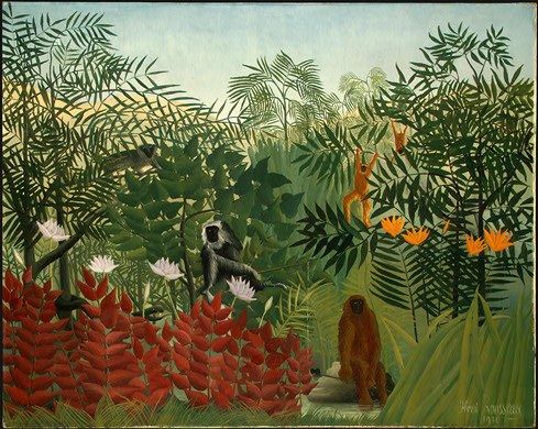 Henri Rousseau Tropical Forest with Monkeys Painting 50% off ...