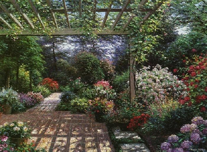 Henry Peeters Glenham Arbor Painting 50% off - iPaintingsforsale.com