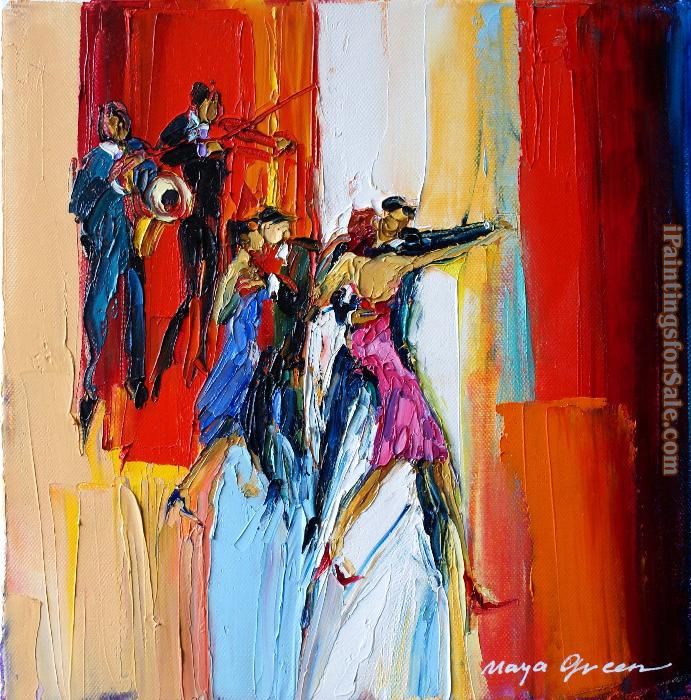 Maya Green Freedom of Expression Painting 50% off - iPaintingsforsale.com