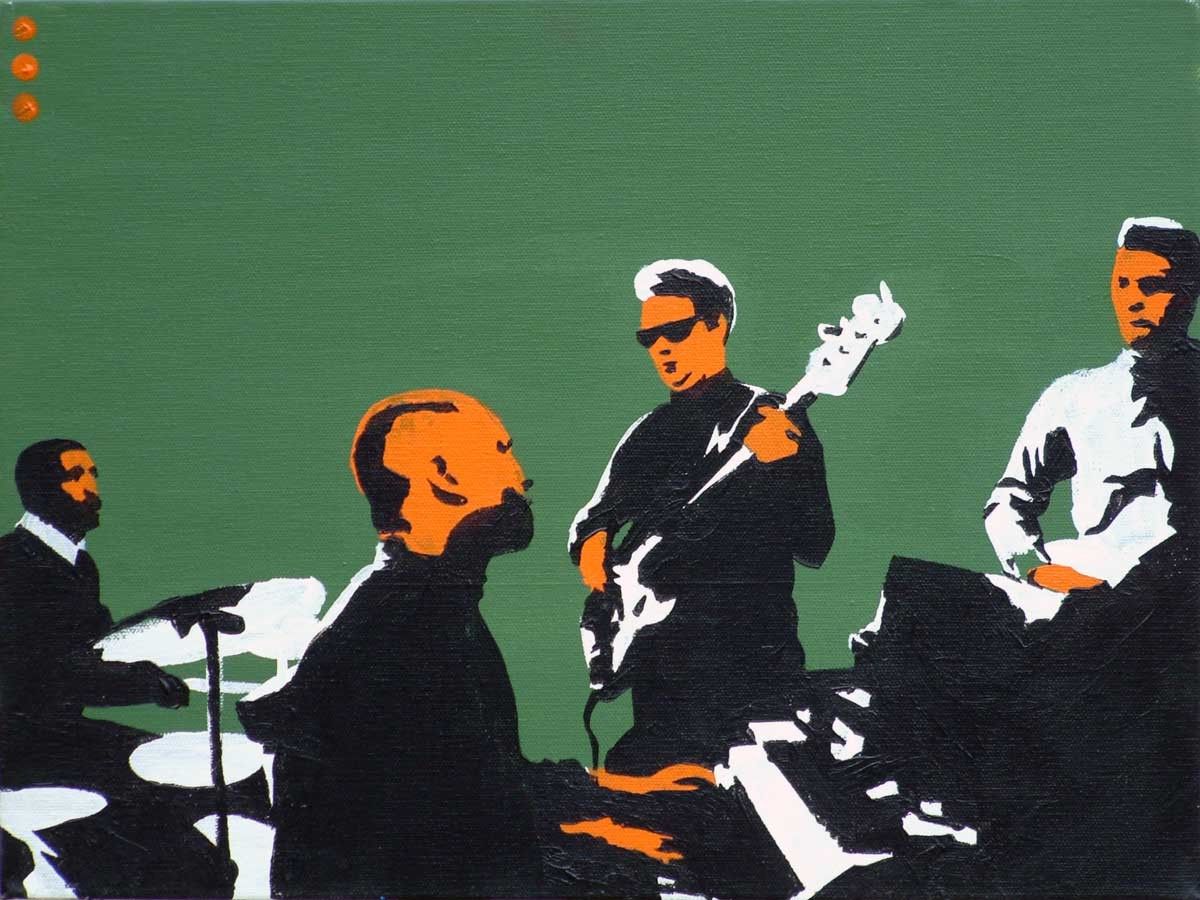 Pop art booker t & the mgs on green Painting 50% off ...