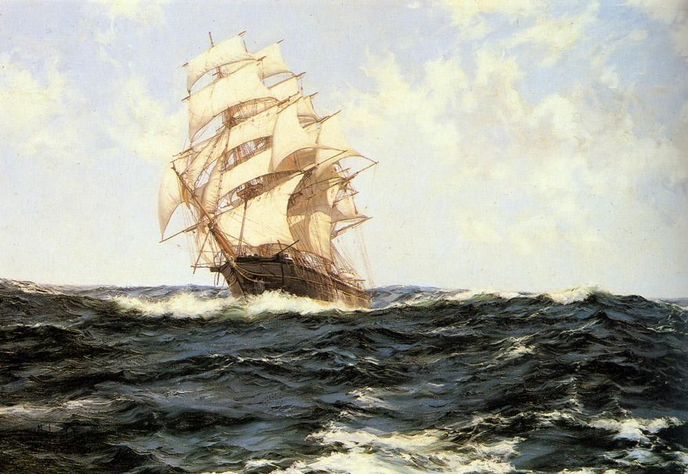 Montague Dawson Pacific Rollers Painting - iPaintingsforsale.com