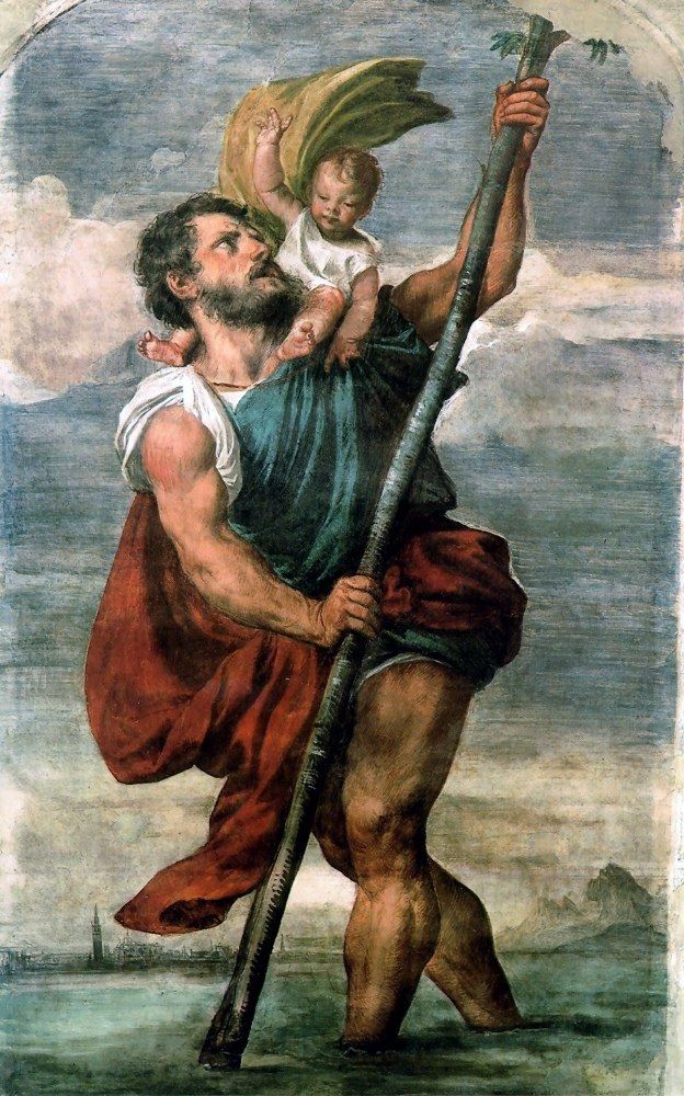 Titian Saint Christopher Painting - iPaintingsforsale.com